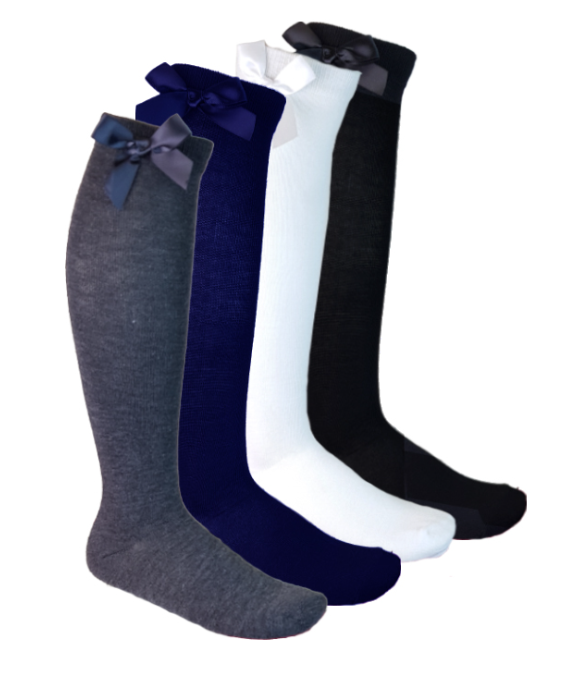 Knee-Hi Bow Socks | Rainbow-Uniforms