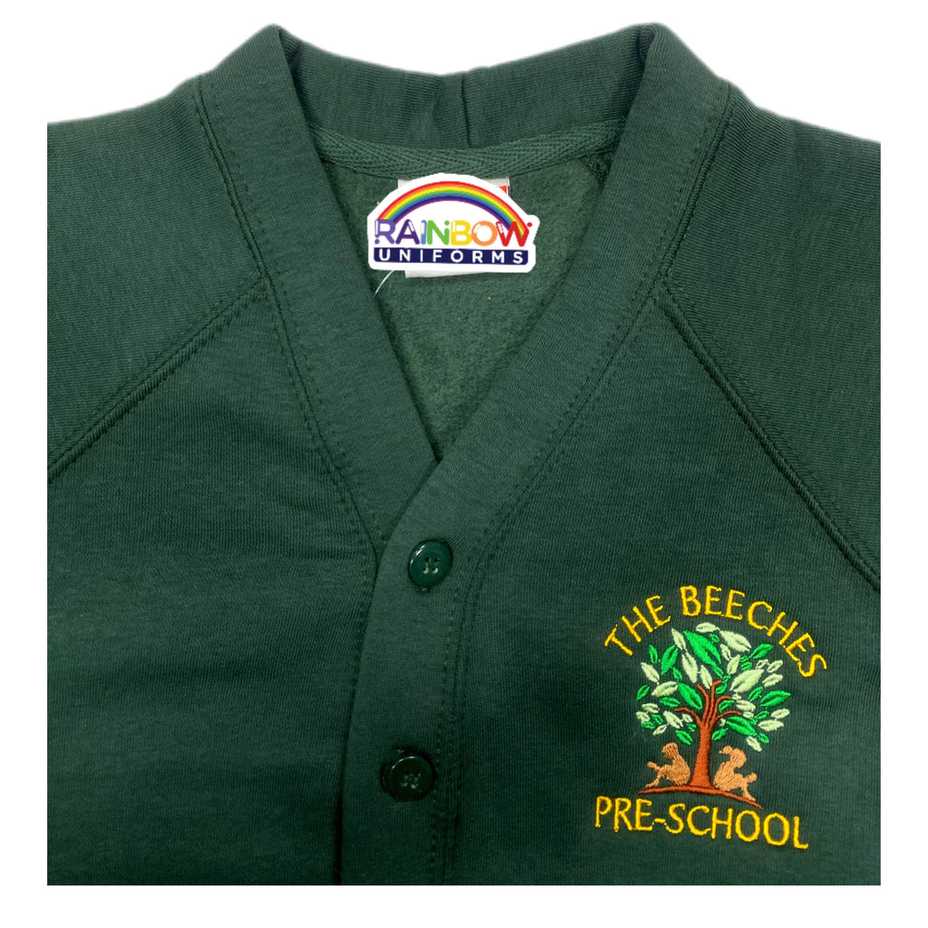 The Beeches Pre School Green Cardigan | Rainbow-Uniforms
