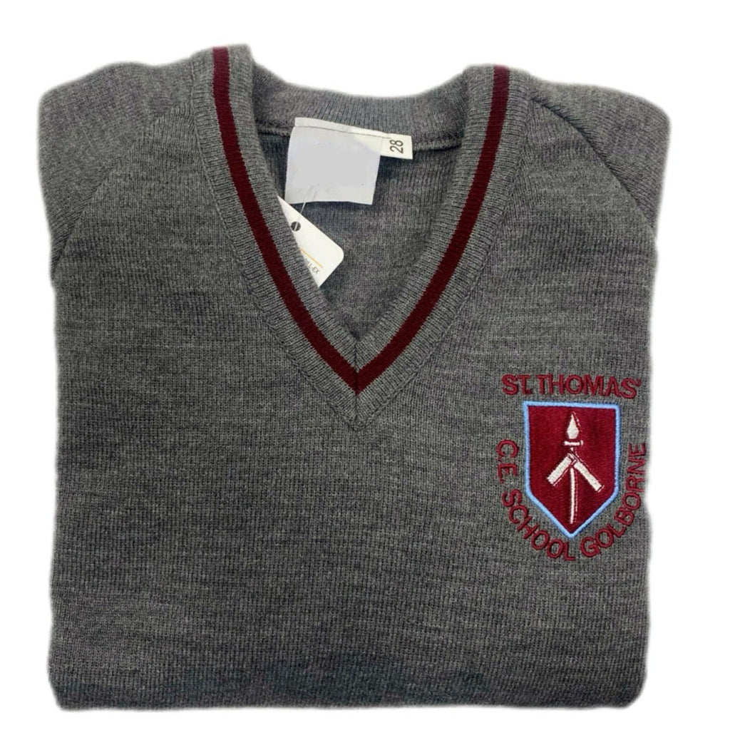 St. Thomas CE Junior and Infant School V-Neck Jumper | Rainbow-Uniforms
